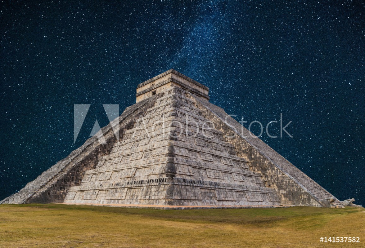 Pyramid in Chichen Itza Tulum Cancun Yucatan Mexico from Wallmural ...