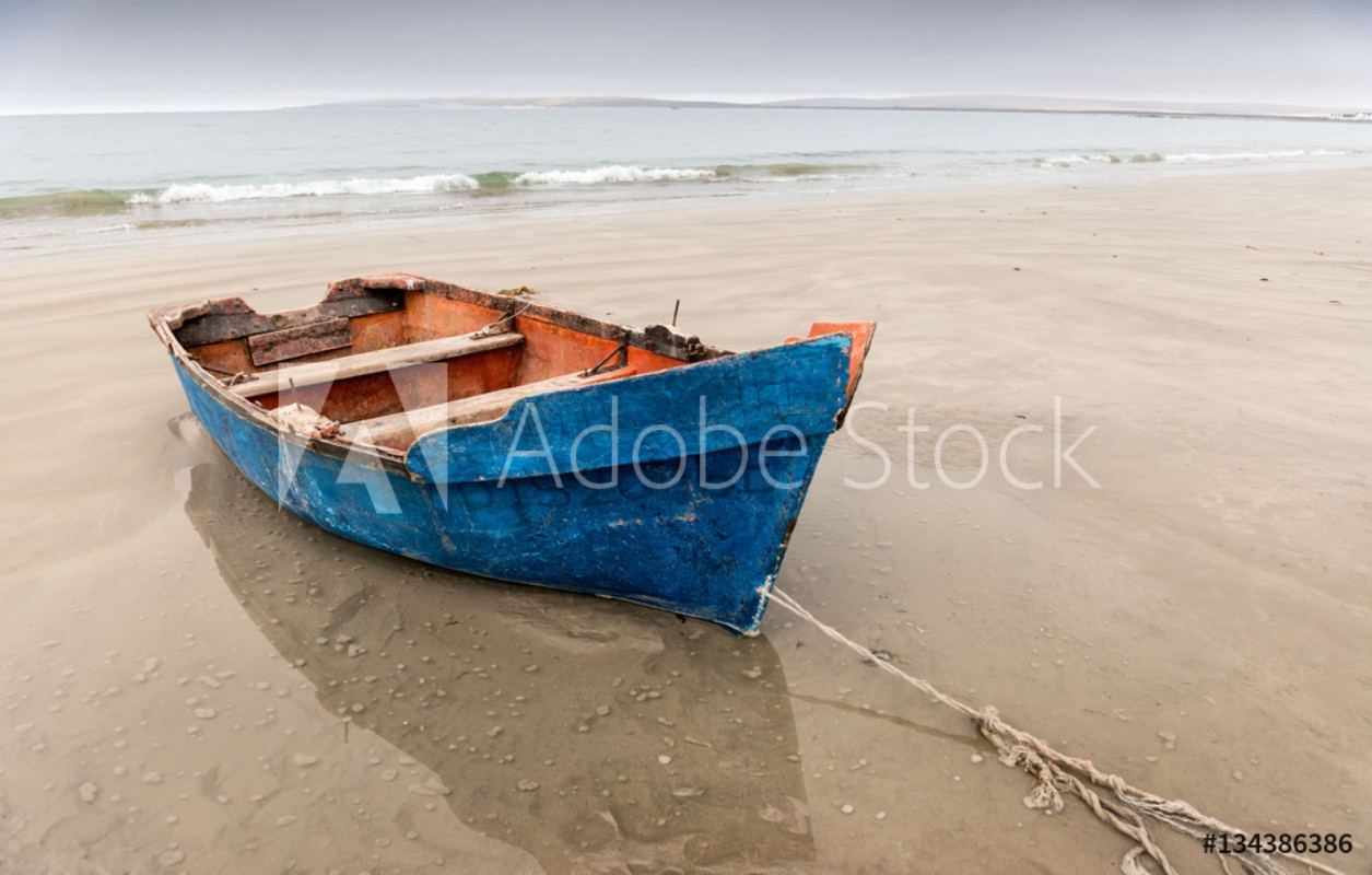 Fishing boat Paternoster beach Western Cape from Wallmural | Wallpassion