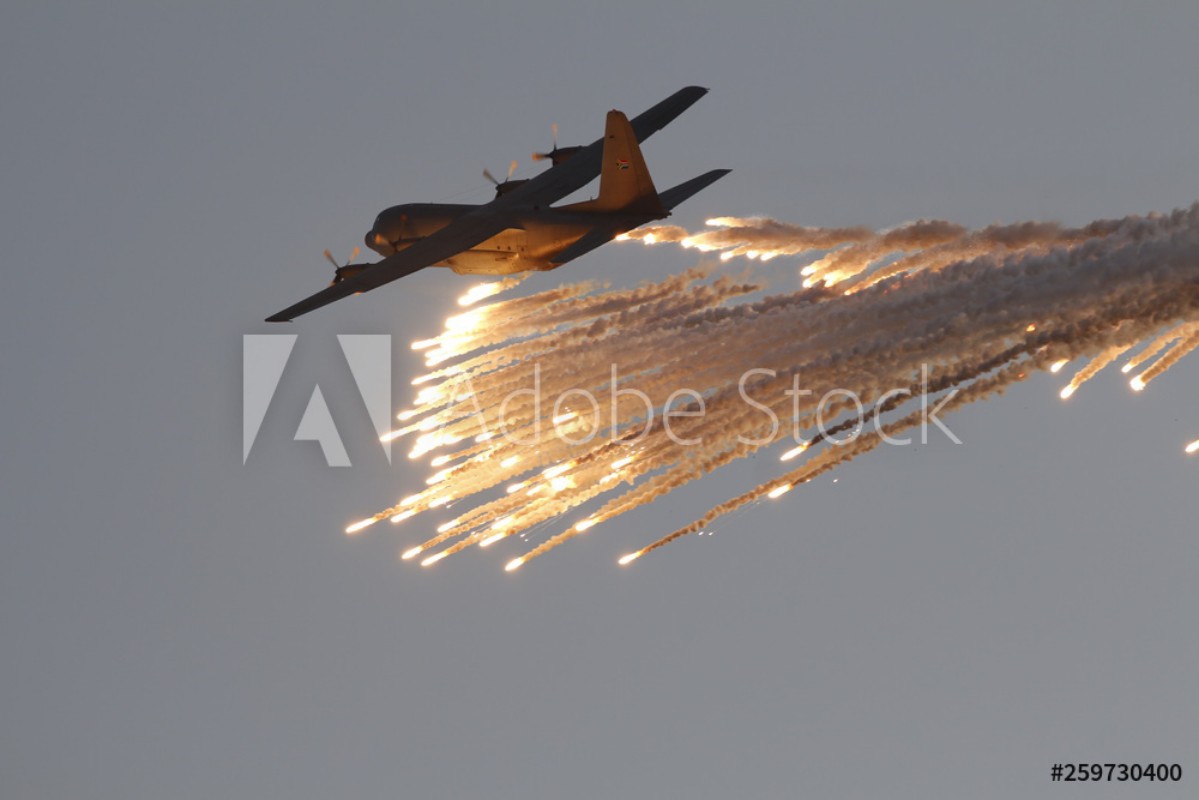 Anti missile flares från Fototapeter | Familjetapeter