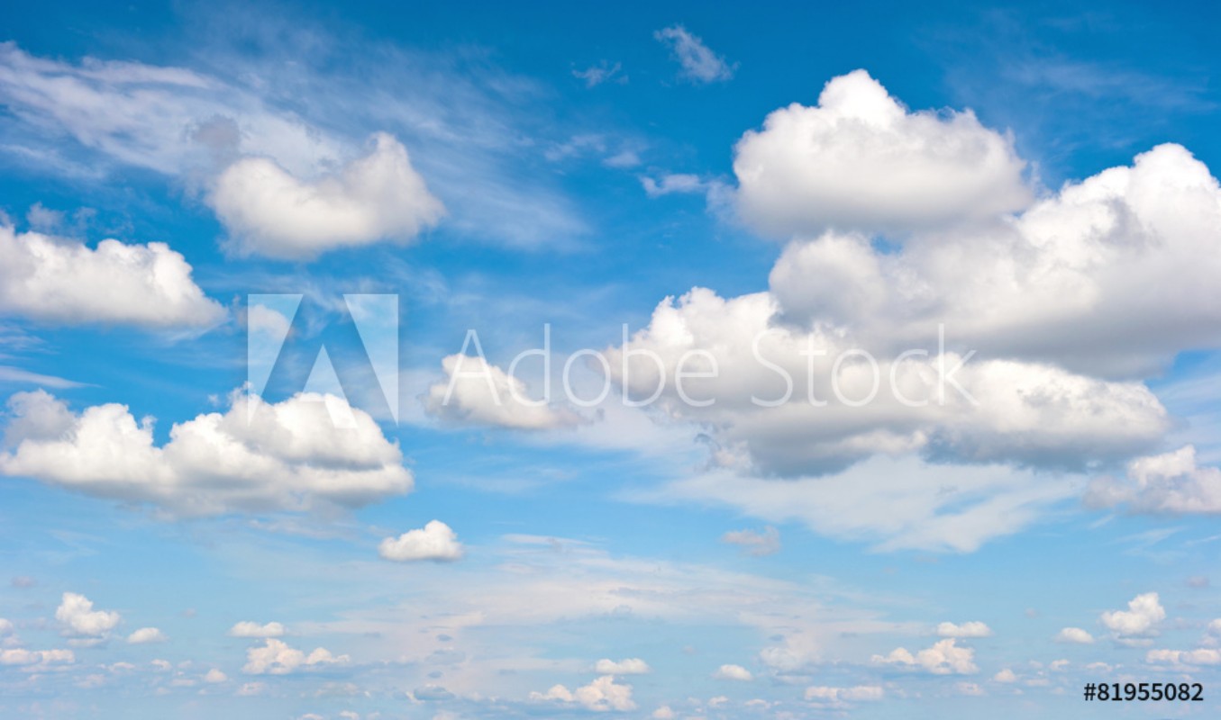 Perfect blue sky with clouds Nature background from Wallmural | Wallpassion