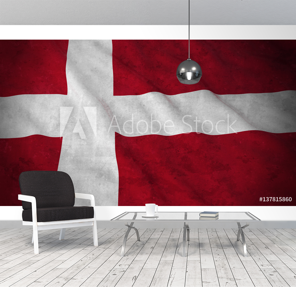 Grunge Flag of Denmark - Dirty Danish Flag 3D Illustration from ...