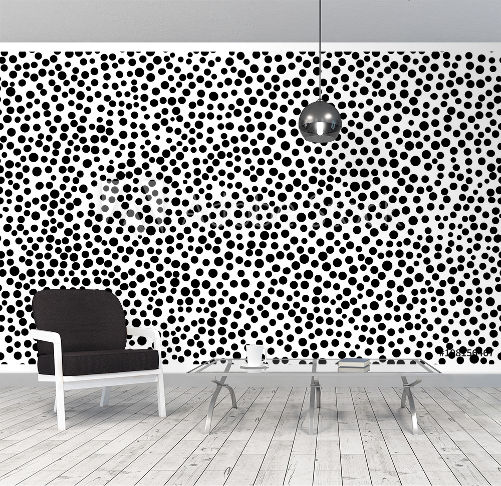 Rectangle seamless pattern with black dots on white background from ...