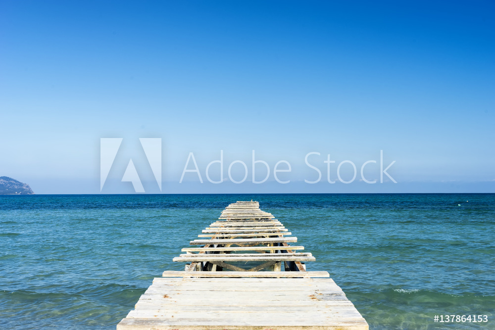 Wooden pier from Wallmural | Wallpassion