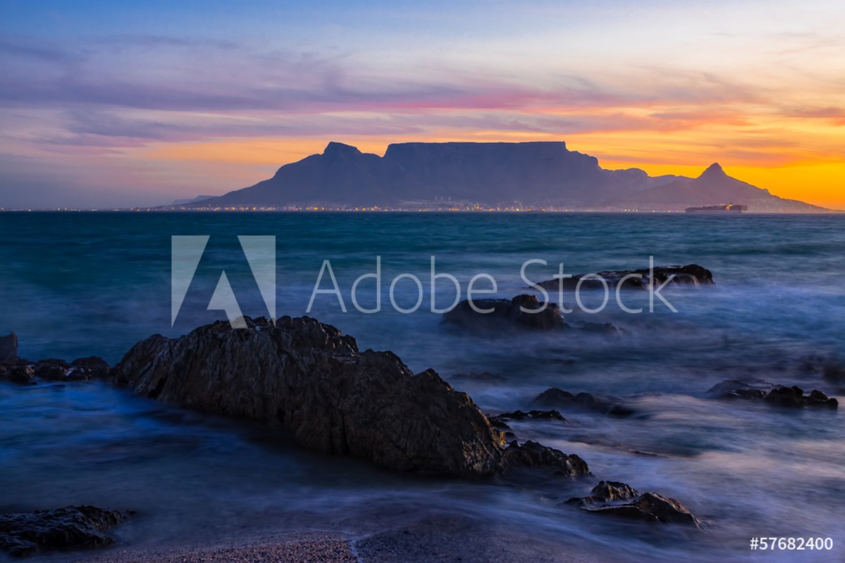 Table Mountain sunset from Wallmural | Wallpassion