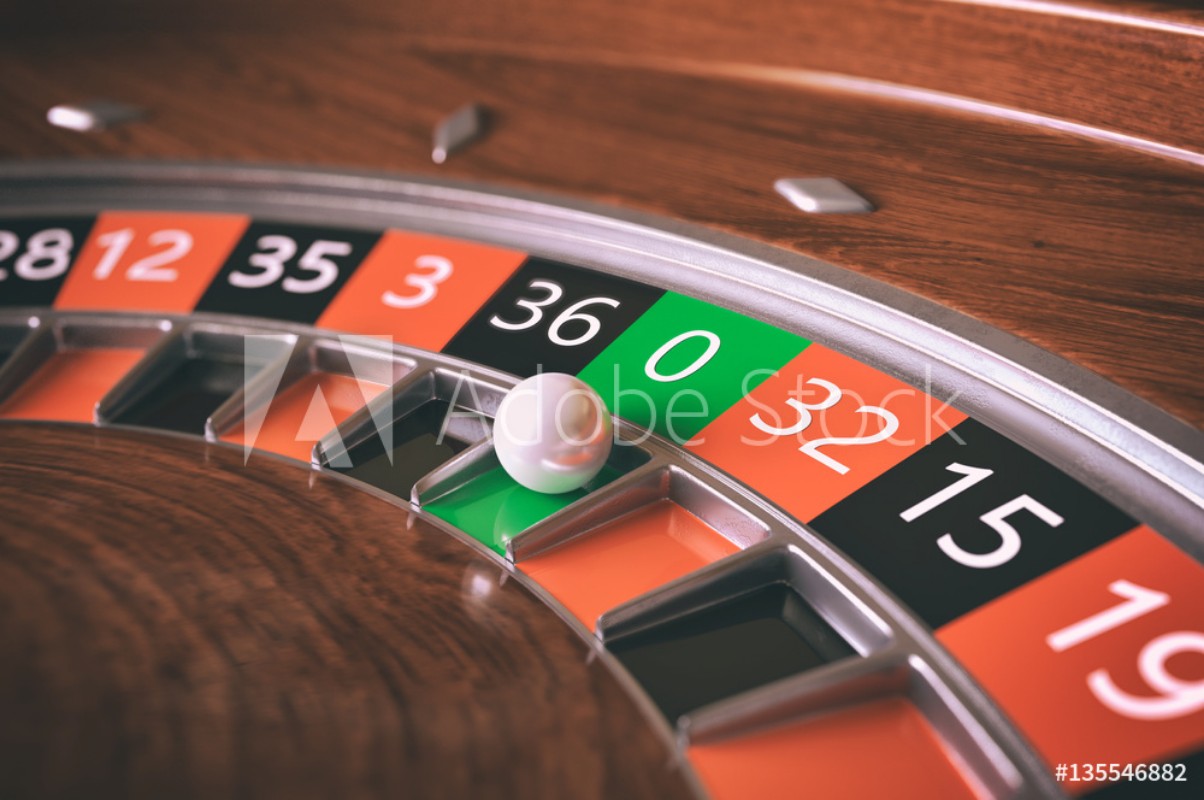 Roulette wheel closeup - 3D Rendering de Wallmural | Wallpassion