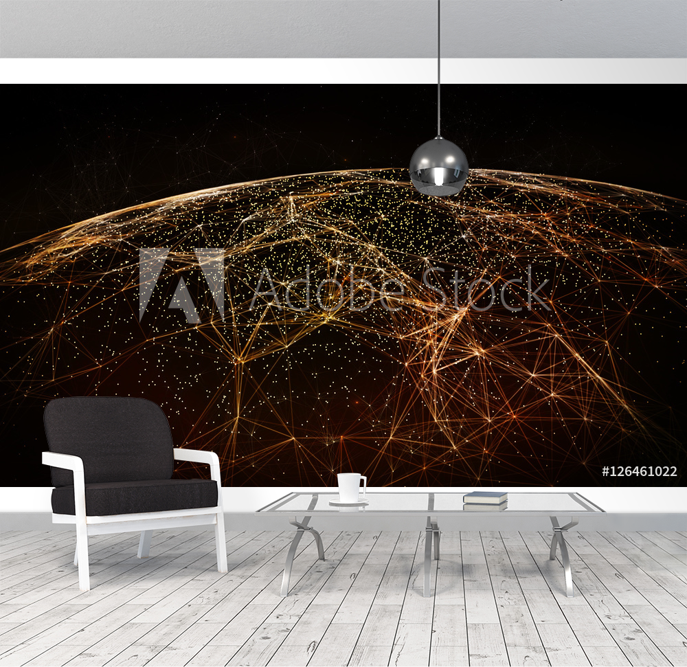 Global International Connectivity BackgroundConnection lines Around ...