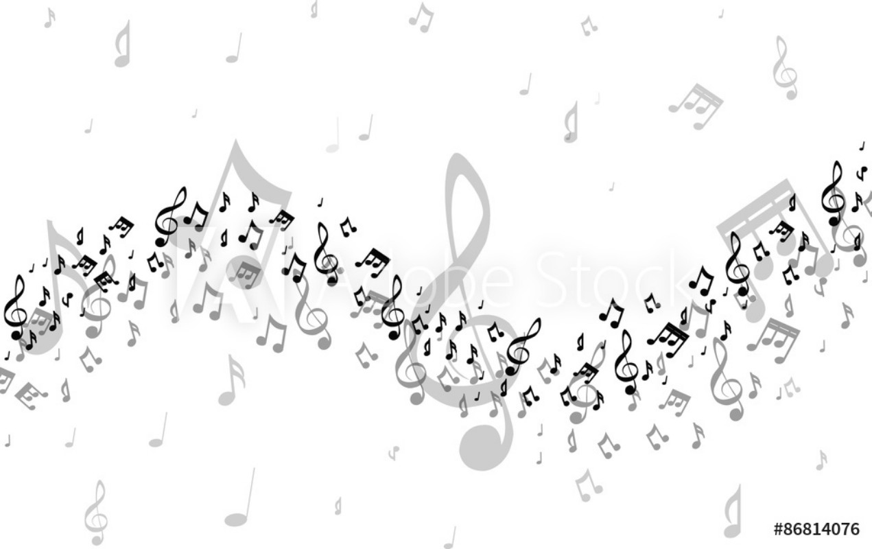 Fotobehang Musical notes van Scandiwall | Wallpassion