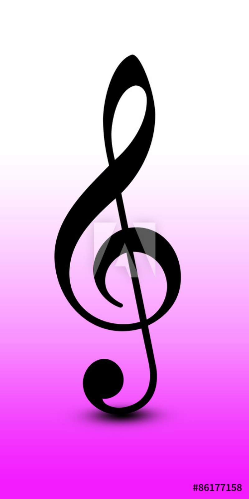 Fotobehang Musiknote Notenschlssel Poster Clef van Scandiwall | Wallpassion