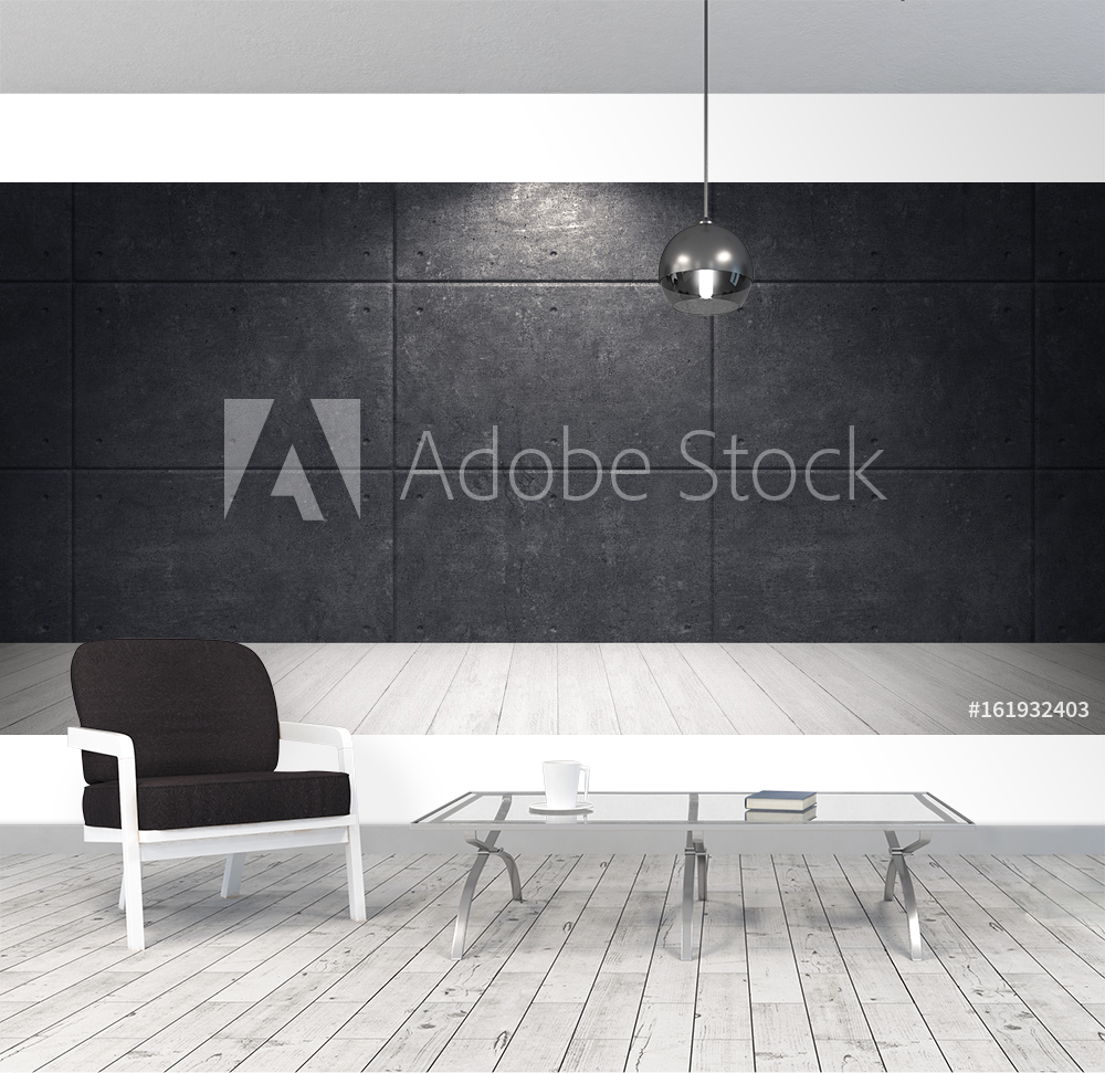 emty room with concrete wall from Wallmural | Familywallpapers