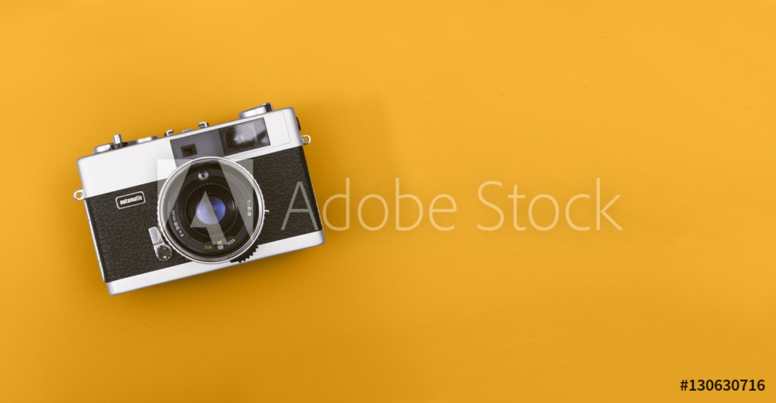 Retro camera header with copy space from Wallmural | Wallpassion