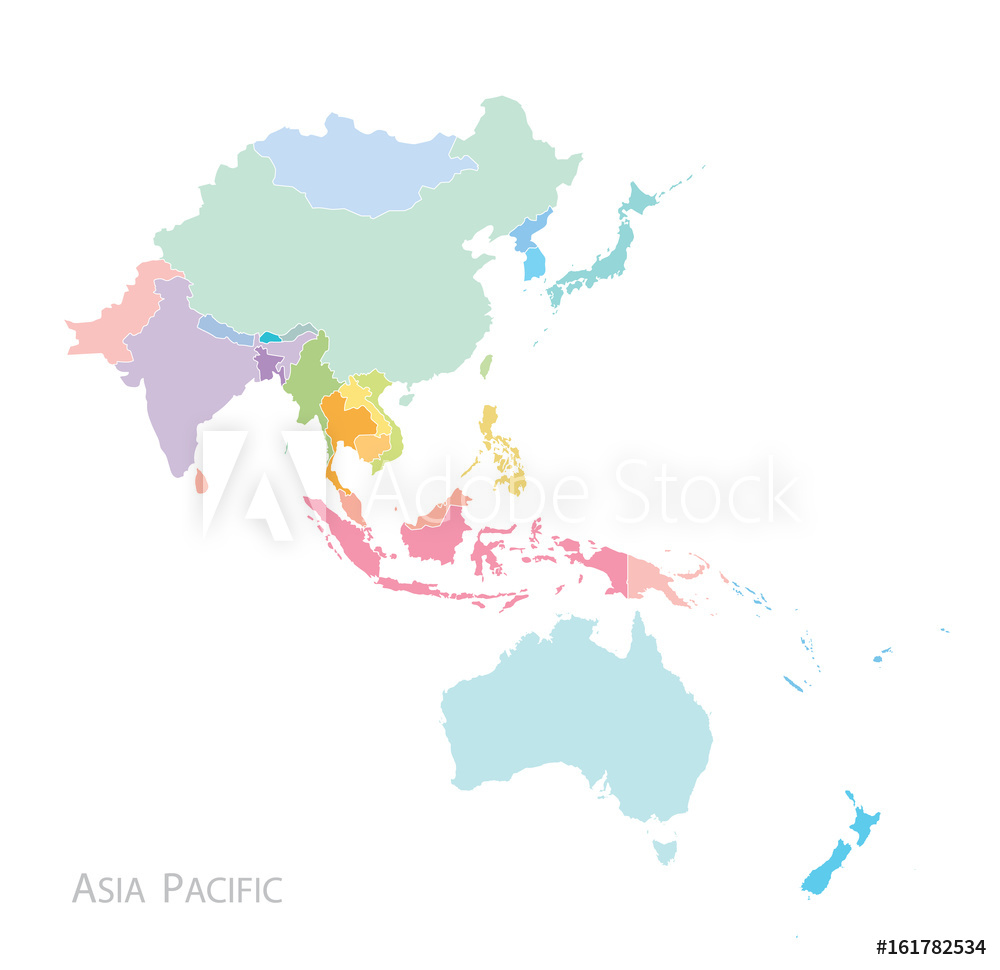 Map of Asia Pacific from Wallmural | Wallpassion