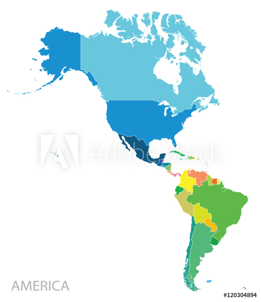 Map of America continent from Wallmural | Wallpassion