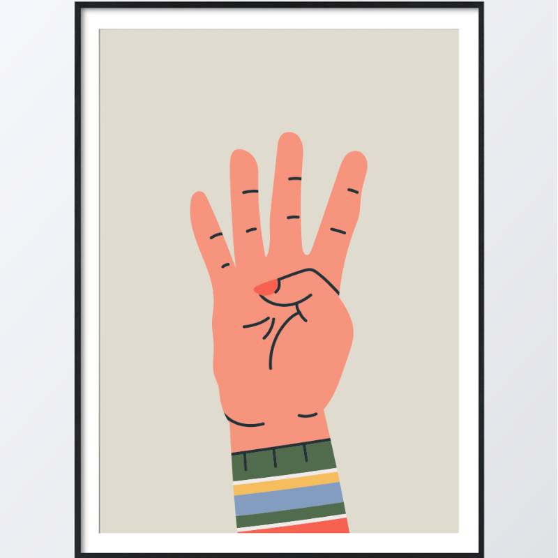 Counting hand poster från | Familjetapeter