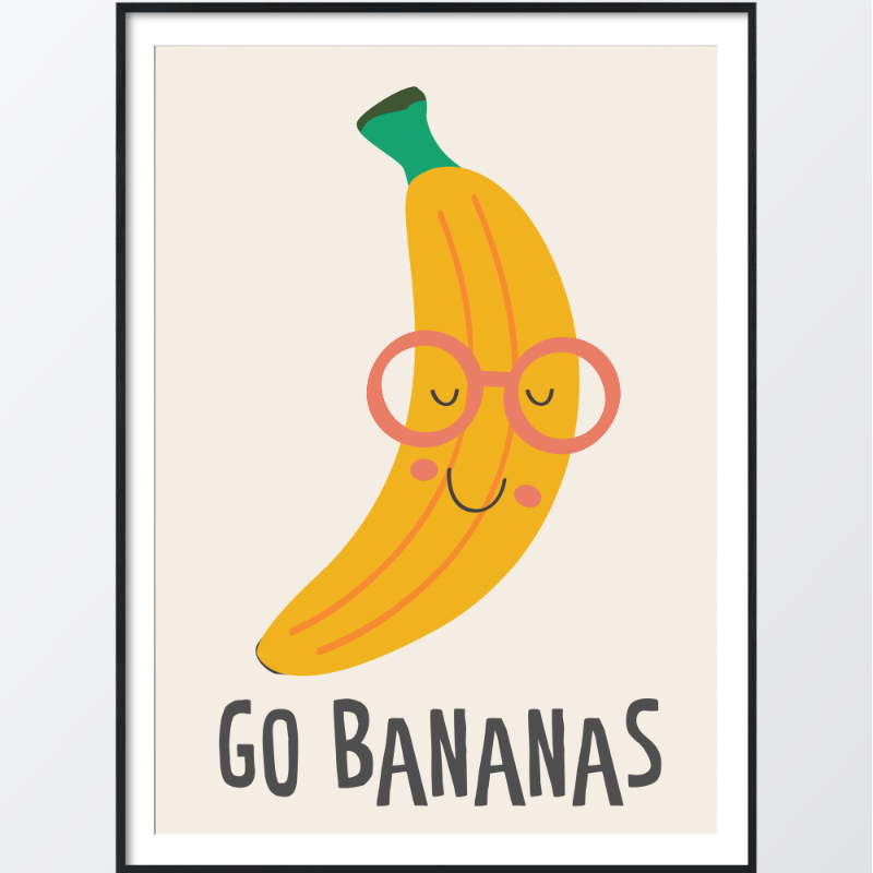 Go bananas poster från | Familjetapeter