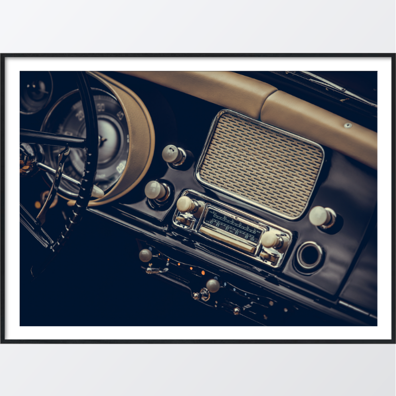 Vintage car stereo poster från | Familjetapeter